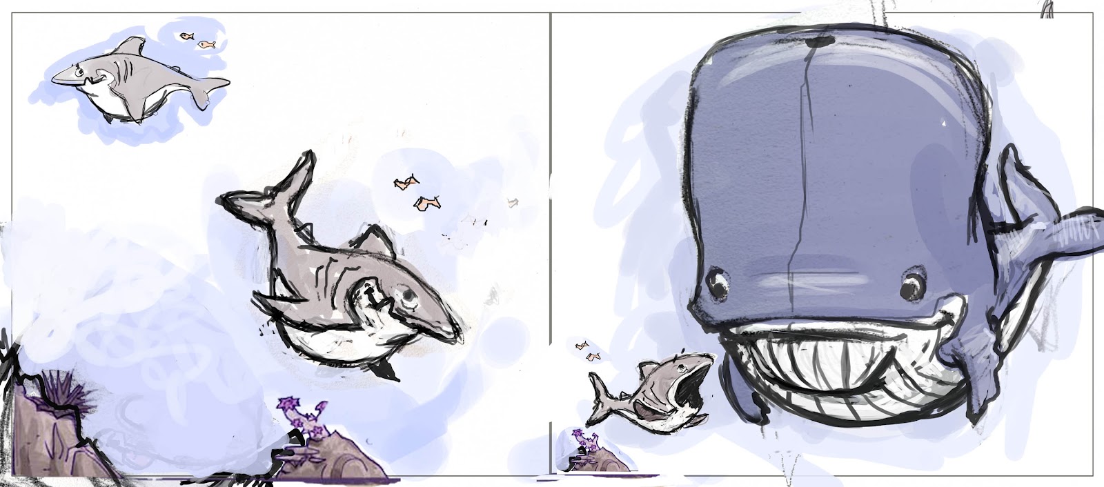 Scott M. Fischer Evolving Easel: JUMP!- Process: Children's book stages