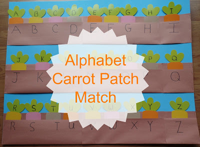Stay At Home With Us: Alphabet Carrot Patch Match