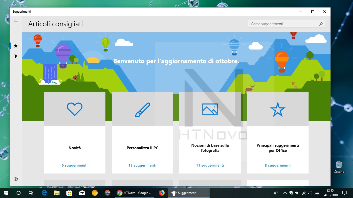 Microsoft aggiorna l'App Suggerimenti per Windows 10 October 2018 Update