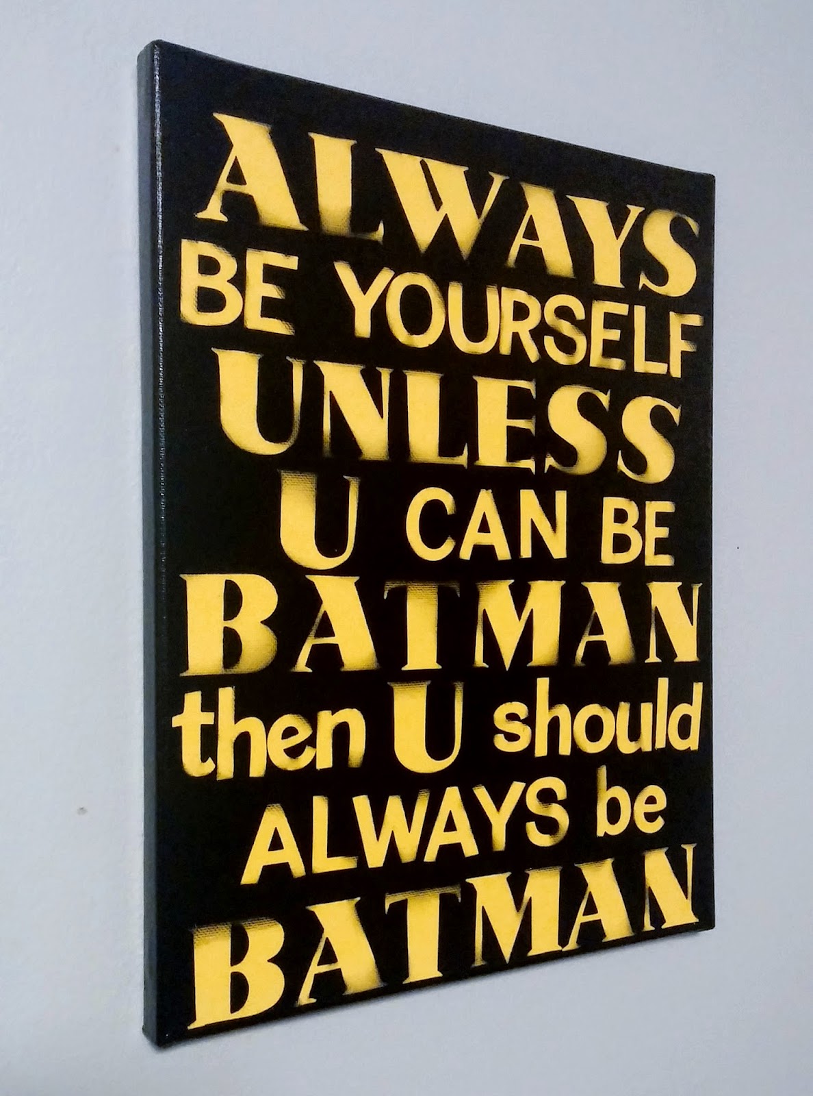 Coastal Mom Creations: ALWAYS BE BATMAN Boys Canvas Wall Art