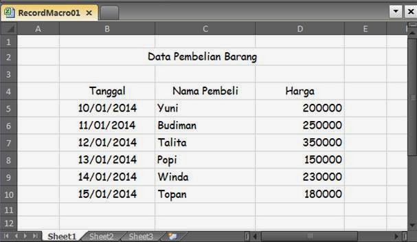 Cara Menggunakan Fungsi Record Macro Pada Excel | Blog Ms.Excel