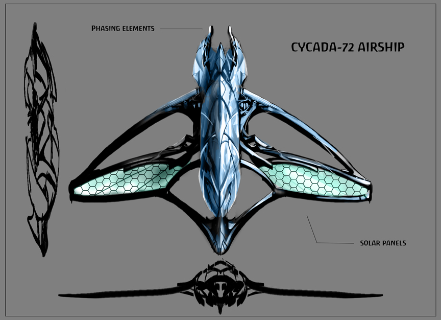 Arash Tirgari's Concept Art Blog: Some organic insect inspired airship