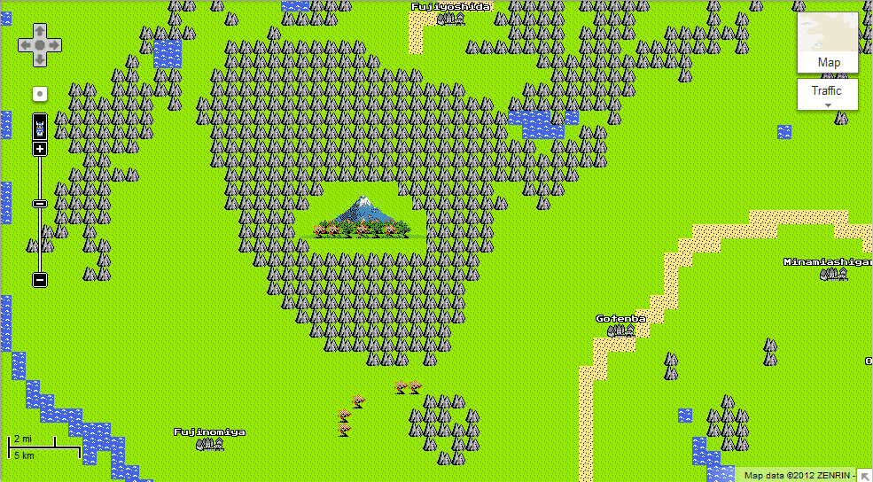 8 Bit Map Of The World - Map