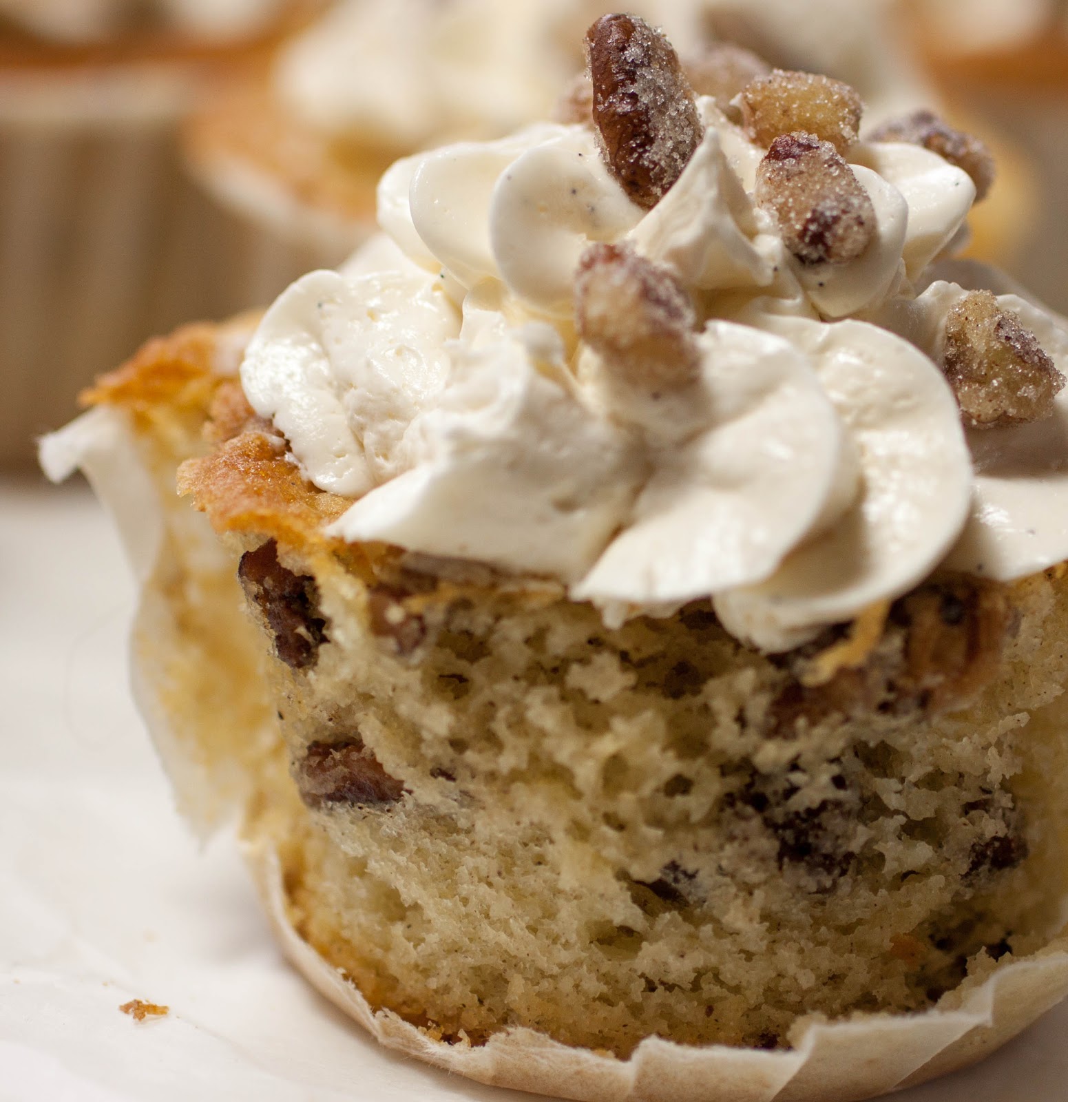 Seattle Pastry Girl Butter Pecan Cupcakes With Vanilla Buttercream And