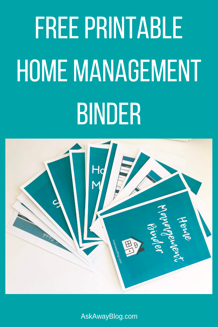 Ask Away Blog: Get Your FREE PRINTABLE Home Management Binder Today!