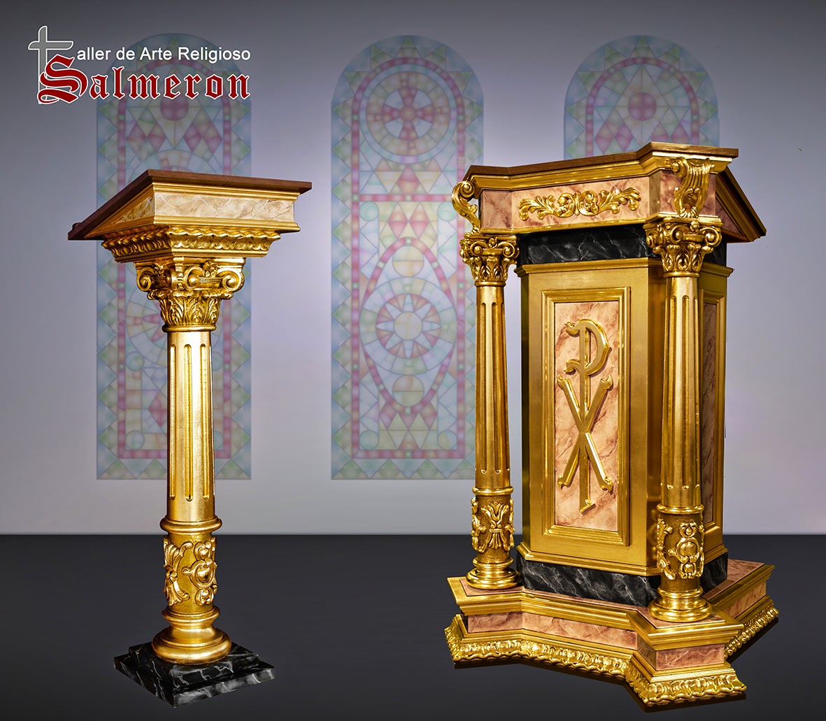 Taller de Arte Religioso Salmerón: Ambón y Atril de pie (Ricote)