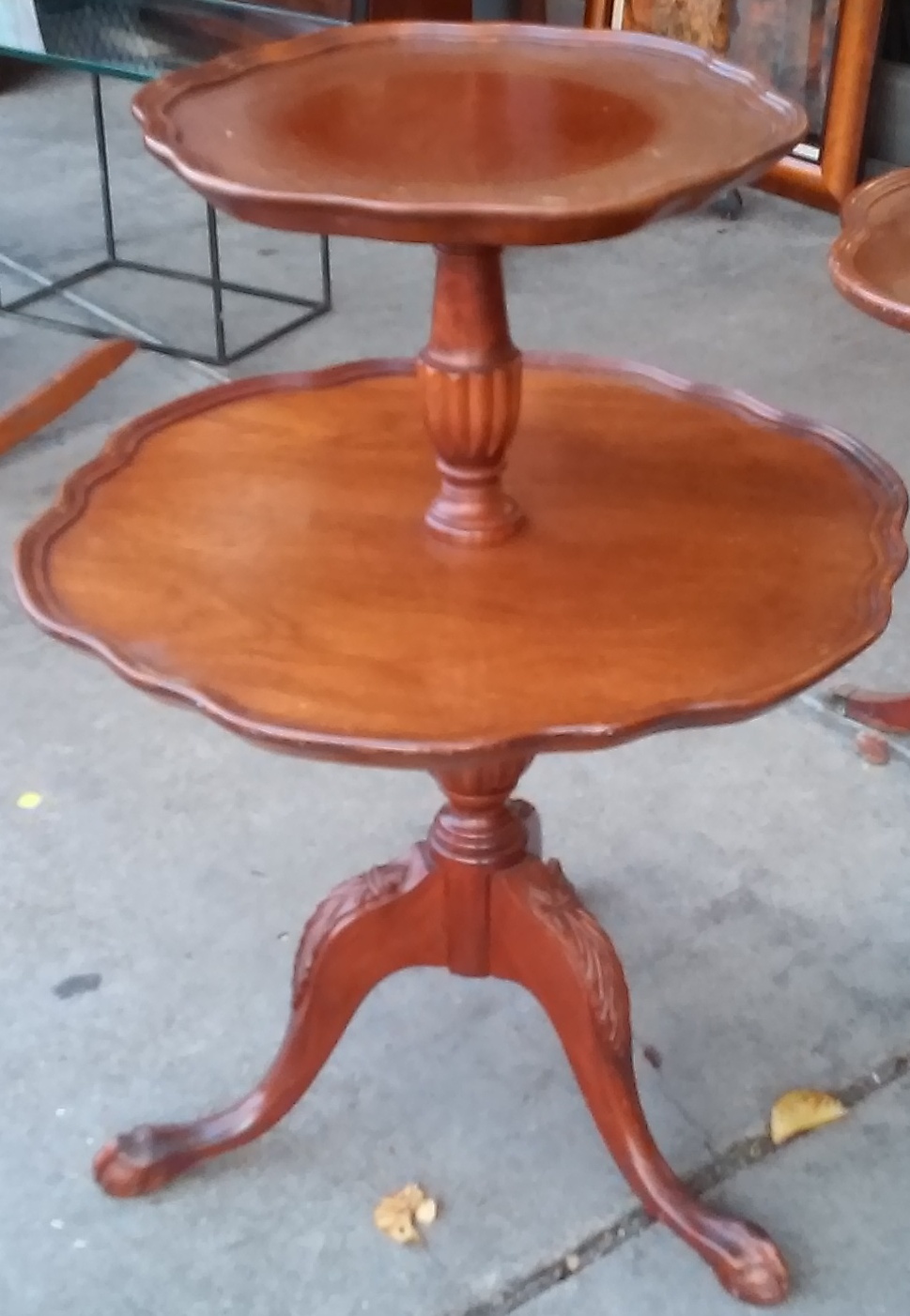 UHURU FURNITURE & COLLECTIBLES: SOLD **REDUCED** Hoof Footed Tiered ...