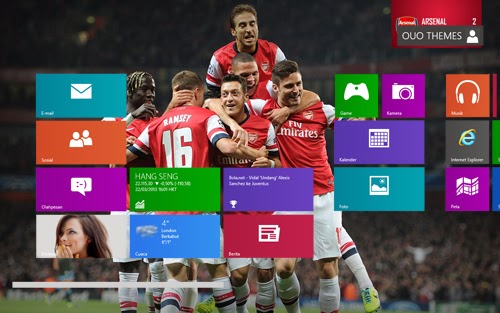 2014 Arsenal Fc Theme For Windows 7 And 8 8.1 | Ouo Themes
