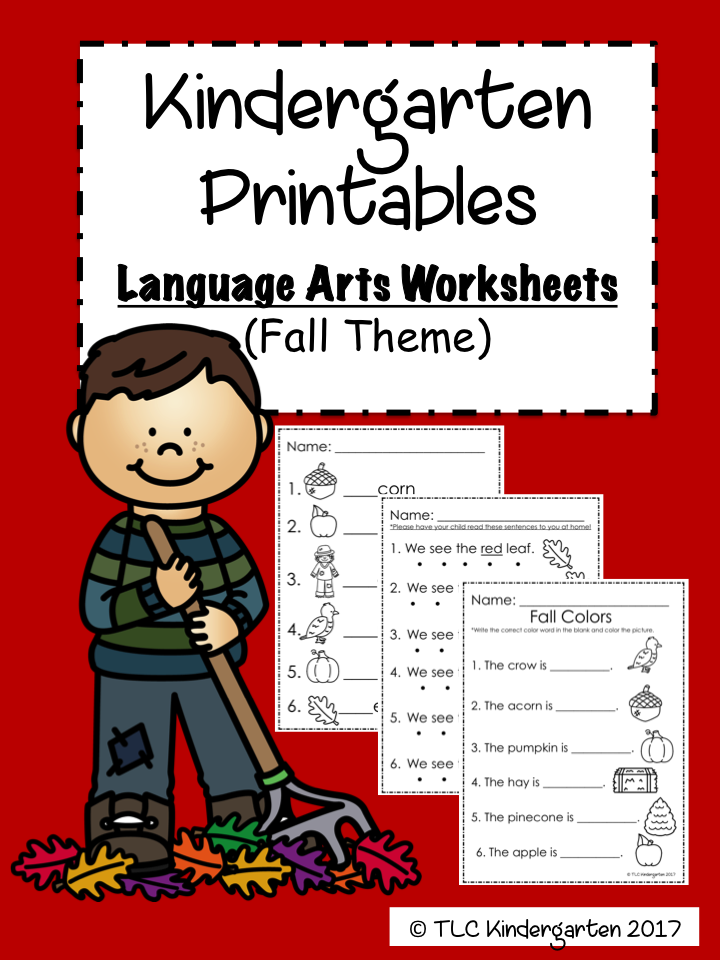 TLC Kindergarten: FALL PRINTABLES