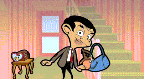 Free Famous Cartoon Pictures: Mr Bean Animated GIF Cartoons - Mr Bean GIF