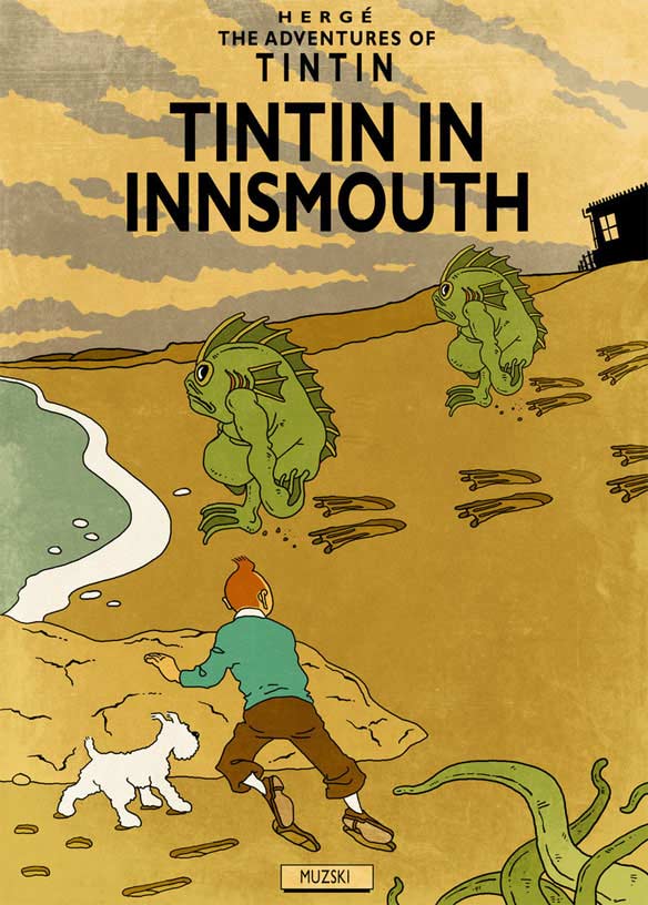 CoastConFan Blog: TINTIN COVERS 2 – The Lovecraft Connection
