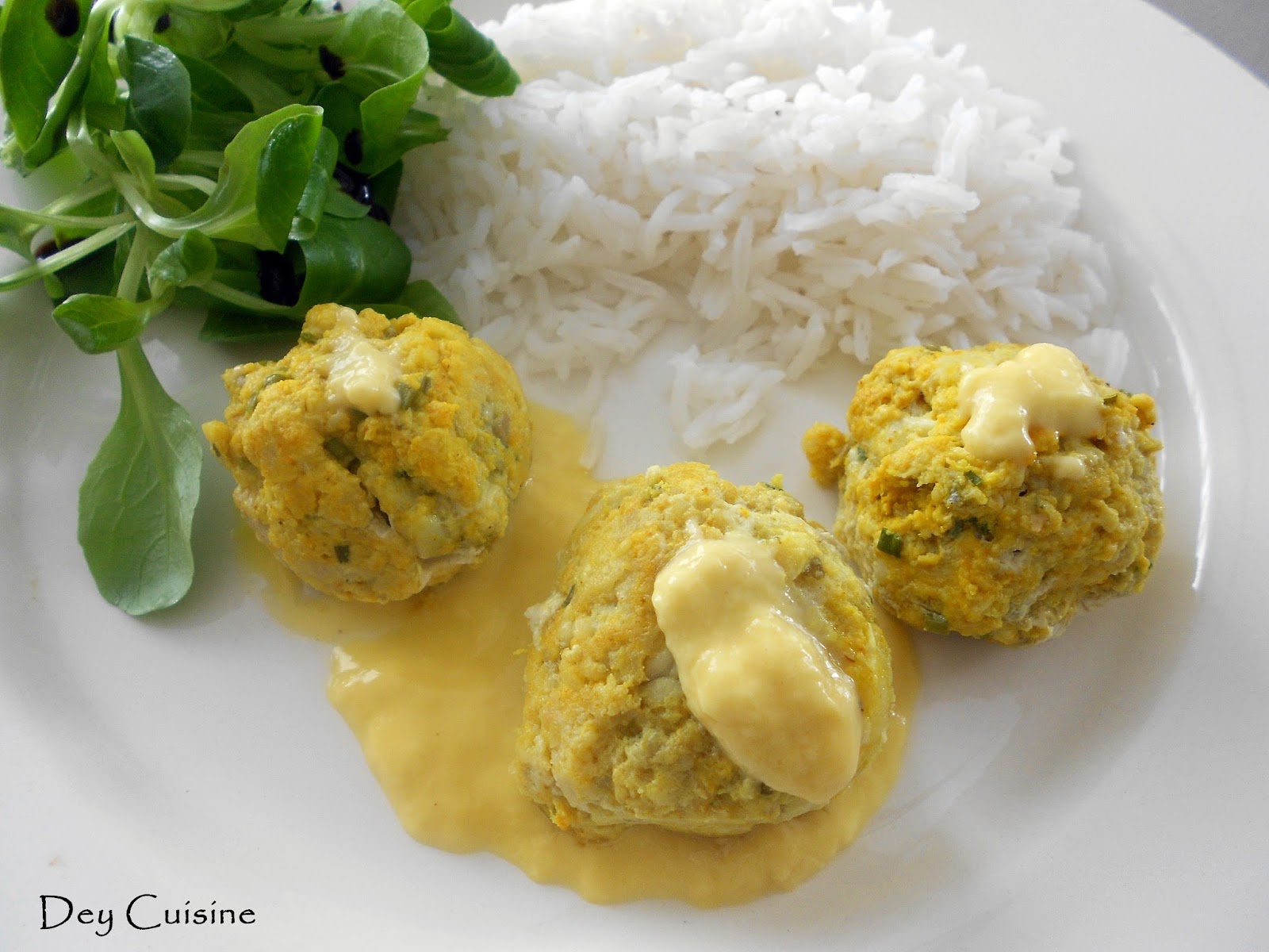 Dey cuisine: Boulettes de poisson, curcuma, citron & gingembre