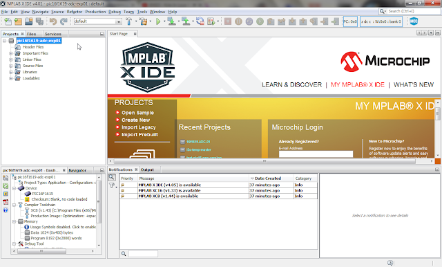 ADC is easy with PIC16F1619