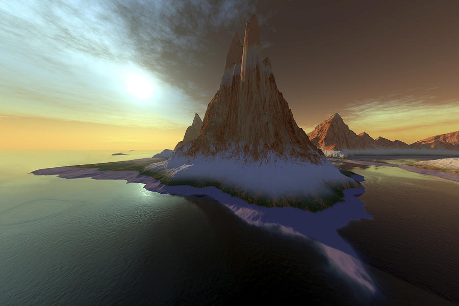 Fantasy Seascape With A Beautiful Sky