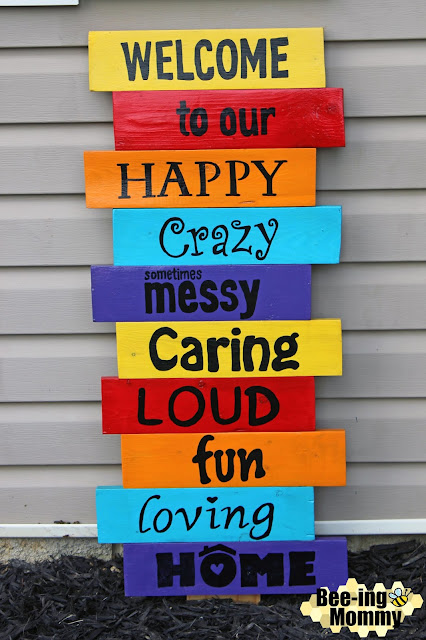 Colorful Pallet Welcome Sign