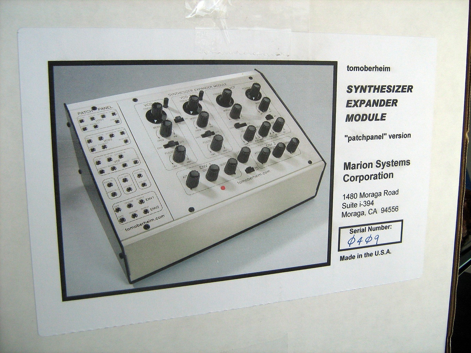 MATRIXSYNTH: Tom Oberheim Synthesizer Expander Module SN 0409