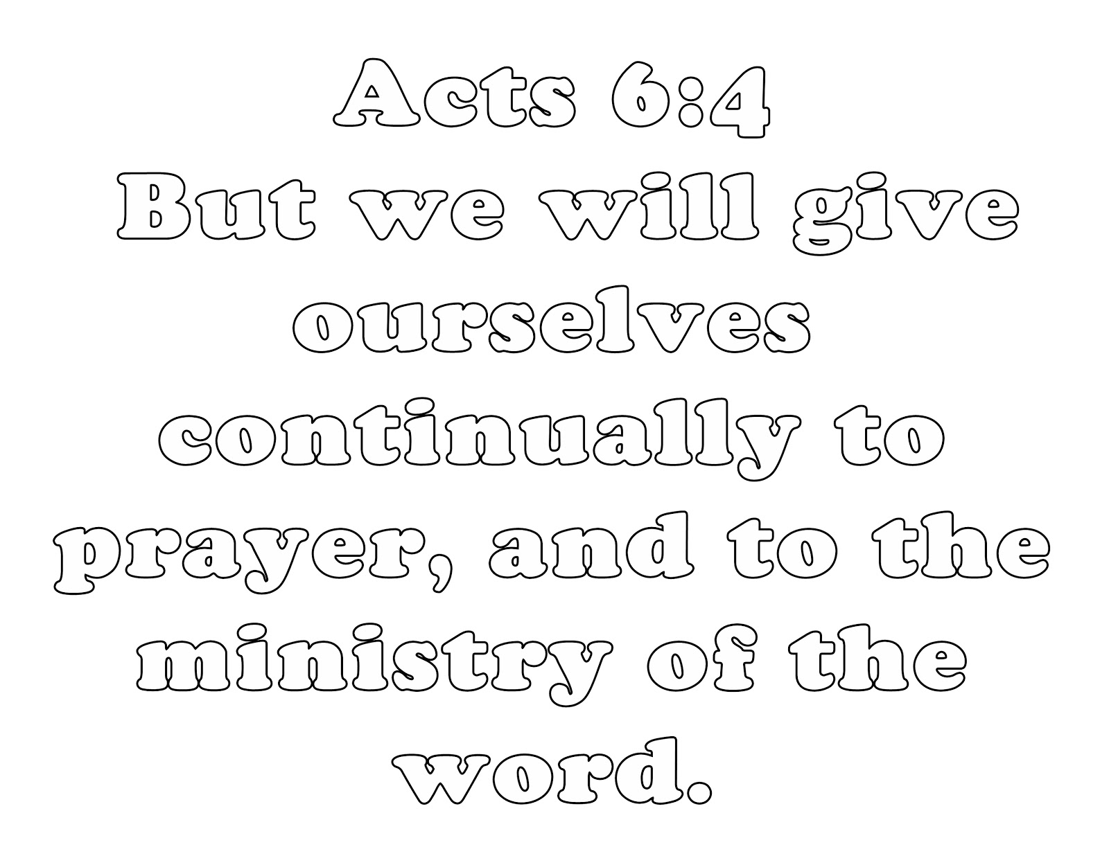 Bible Verses Out Of Acts - Bubble Letters