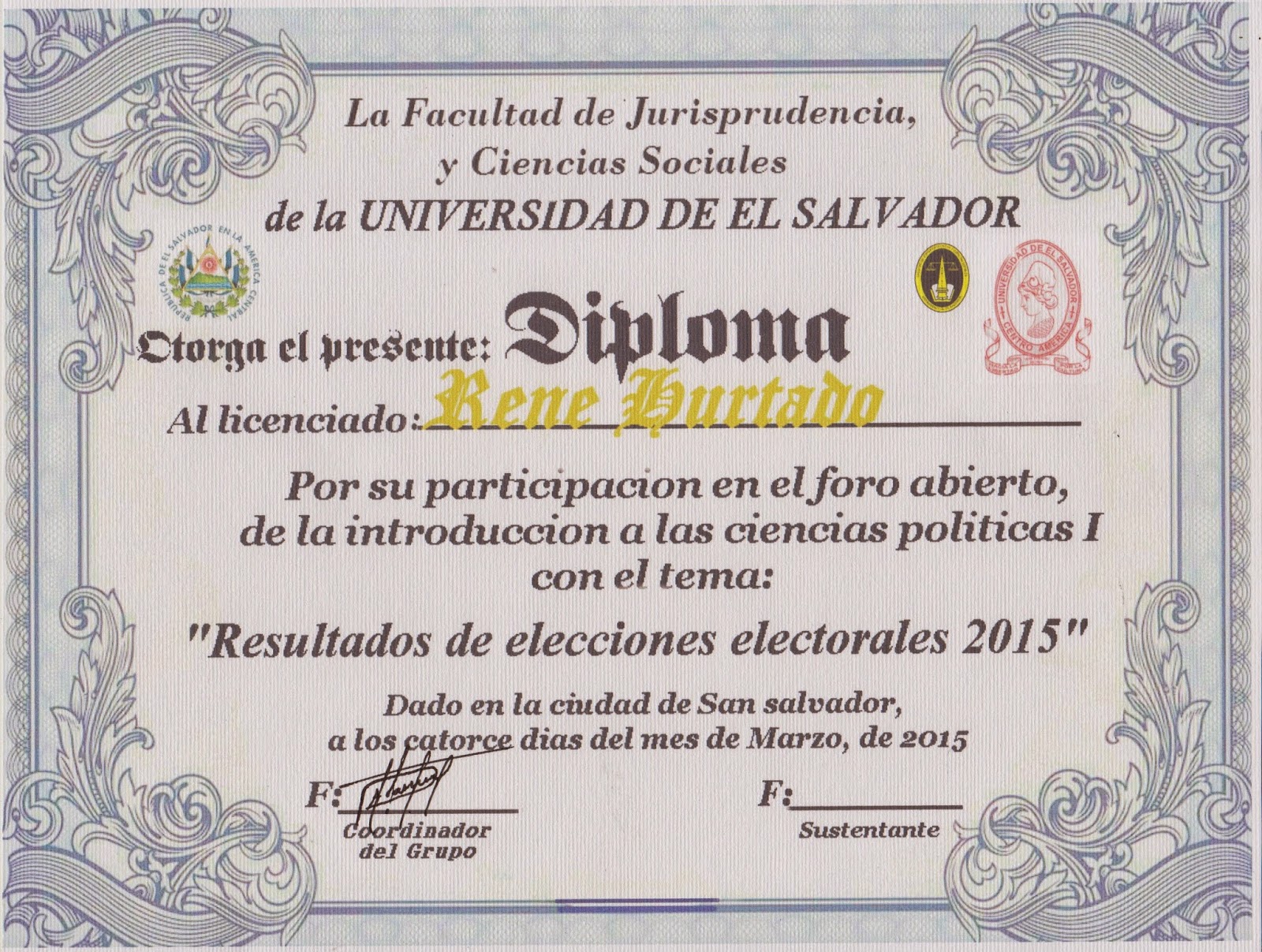 Facultad de Jurisprudencia y Ciencias Sociales de la universidad de El ...