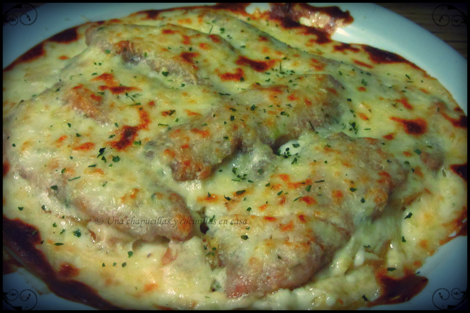 Una chapucillas y cocinillas en casa: Pechugas de pollo gratinadas Aku-chan