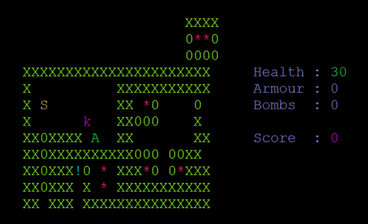ASCII Bombman hacked by children - Superdecade Games