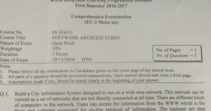 Coding Tech Life: Software Architectures Comprehensive Examination ...