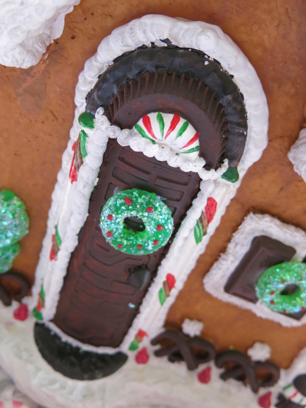 Gingerbread House and Peppermint Road Tablescape - Purple Chocolat Home