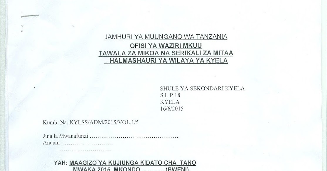 KYELA HIGH SCHOOL(MBEYA-TANZANIA)