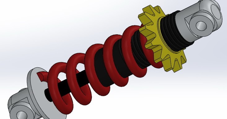 Portafolio de Diseño Técnico con SOLIDWORKS: Shock absorber