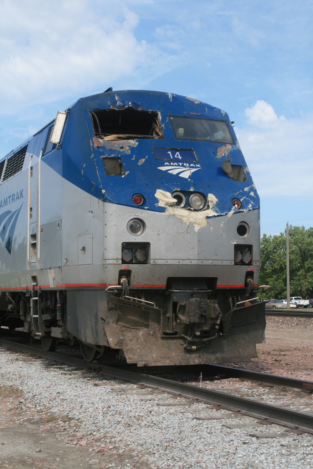 Village of Exeter: Amtrack Train Tangles with Pivot near Exeter