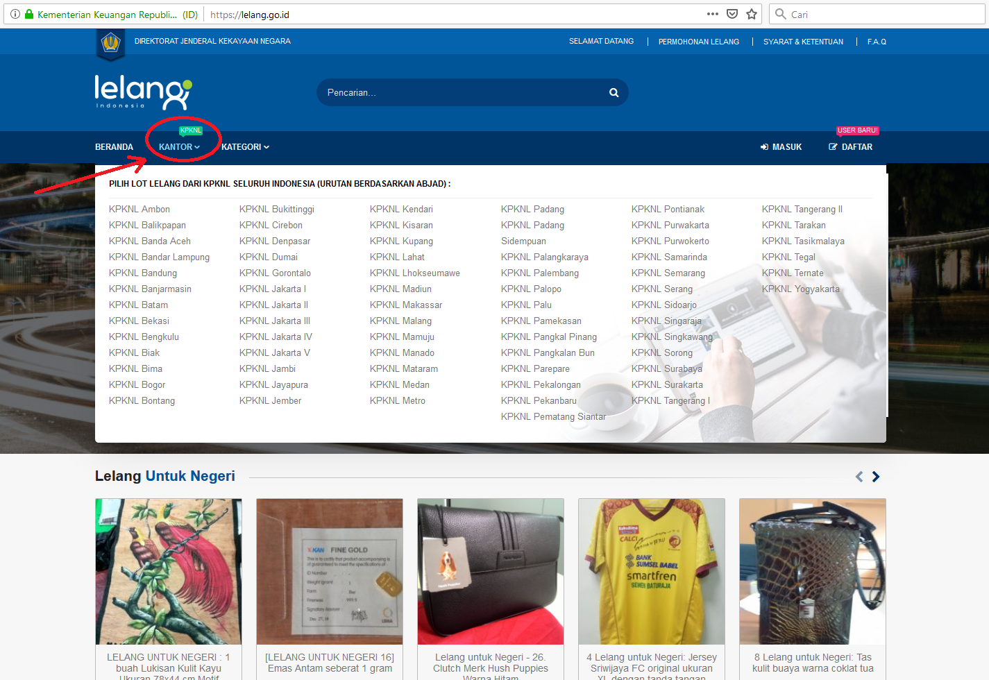 Cara Ikut Lelang Di Portal Layanan Lelang DJKN - Japung