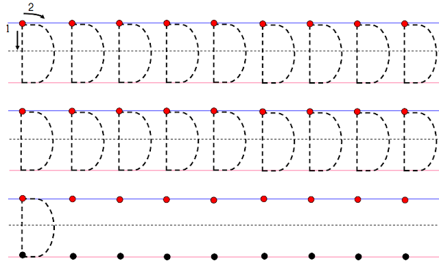Download Worksheet Paud Menebalkan Huruf dari A sampai D Gratis - File Paud