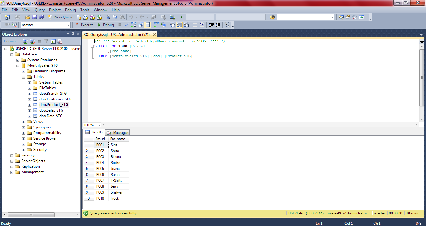 Data World: Sample Data Warehouse Using SSMS and SSIS