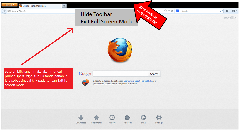 cara keluar dari full screen mozila firefox | Pipit Mpit Cupit