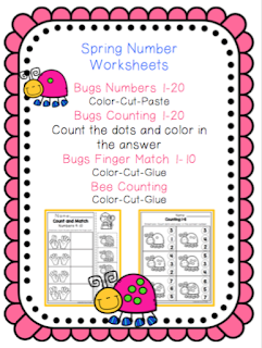 Spring Number Worksheets ~ Preschool Printables