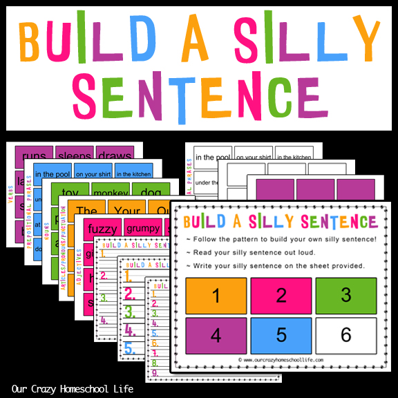 Build A Silly Sentence Activity! - Our Crazy Homeschool Life