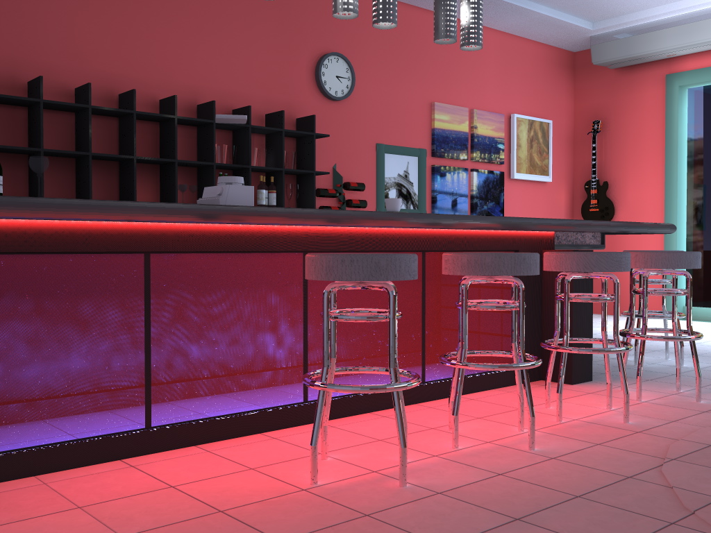 Render Architettonici: INTERNO BAR