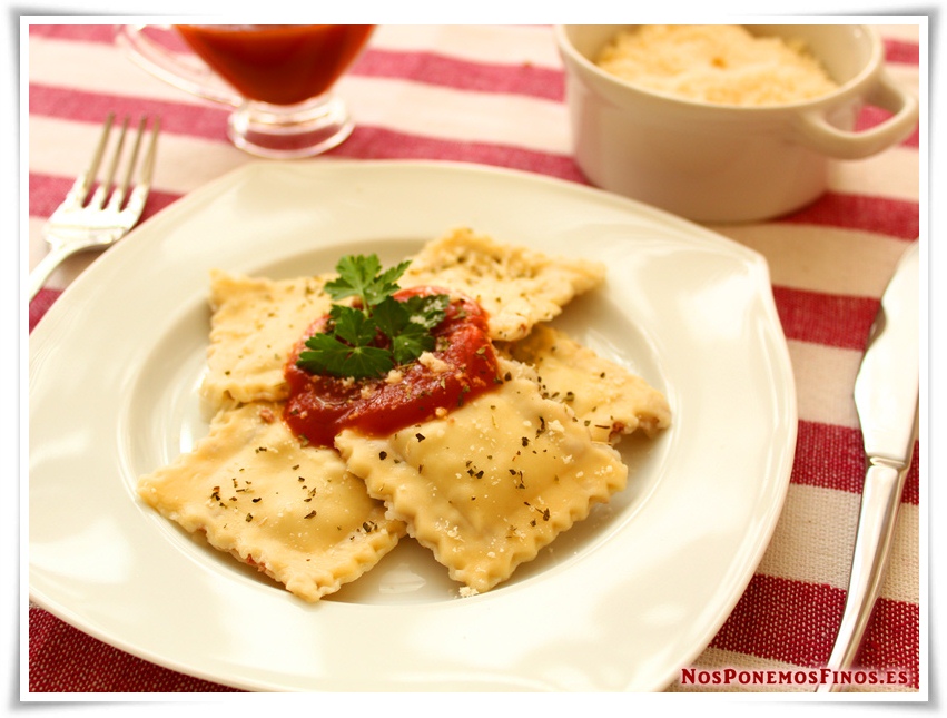 Raviolis Caseros de Carne al toque de Cerveza y Grana Padano