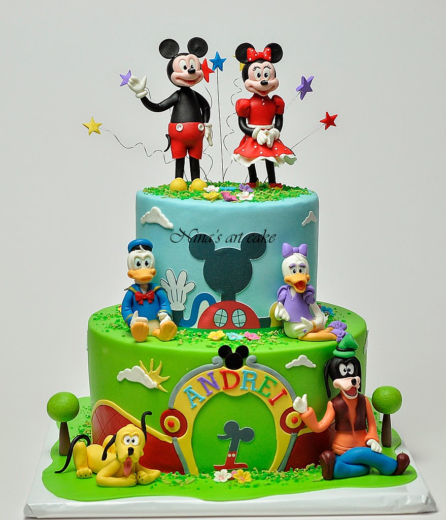 Nina's Art Cake: Tort " Mickey Mouse & Friends " pentru Andrei