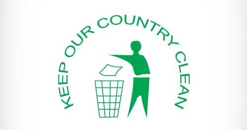 keep our country clean vector logo | designway4u