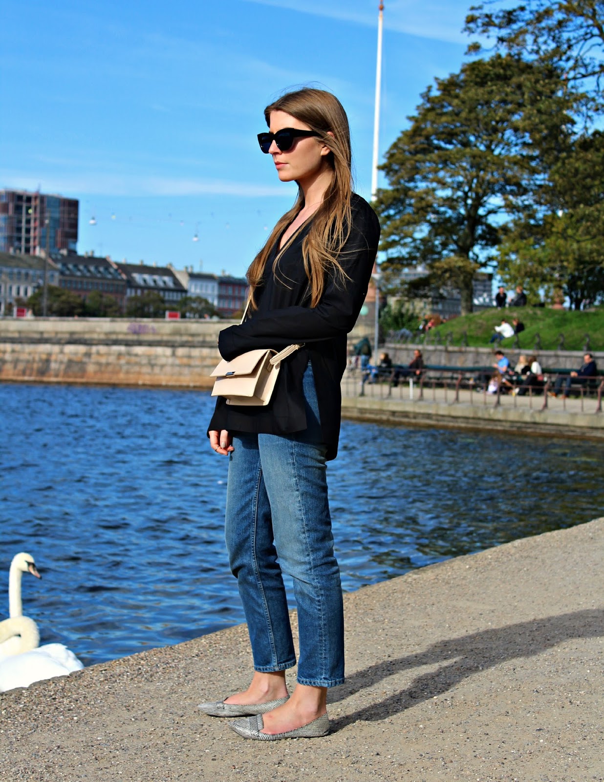 Outfit: Cropped Jeans and Bell Sleeve Blouse | Style Trunk
