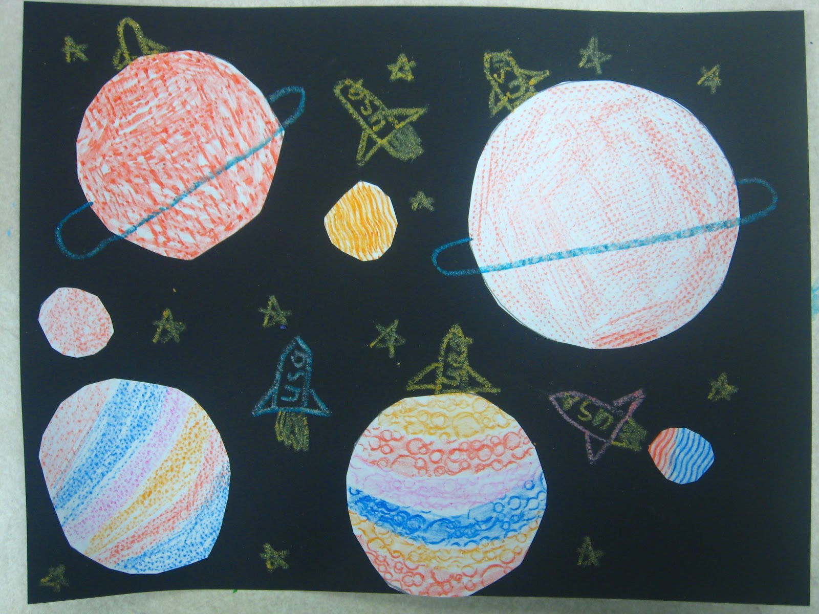 Miss Young's Art Room: 1st Grade Texture Planets