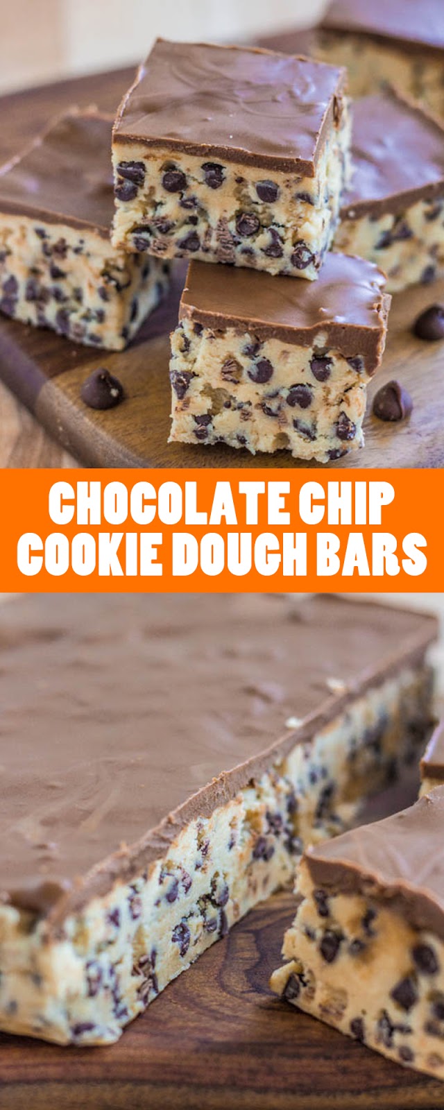CHOCOLATE CHIP COOKIE DOUGH BARS - Food Fun Kitchen