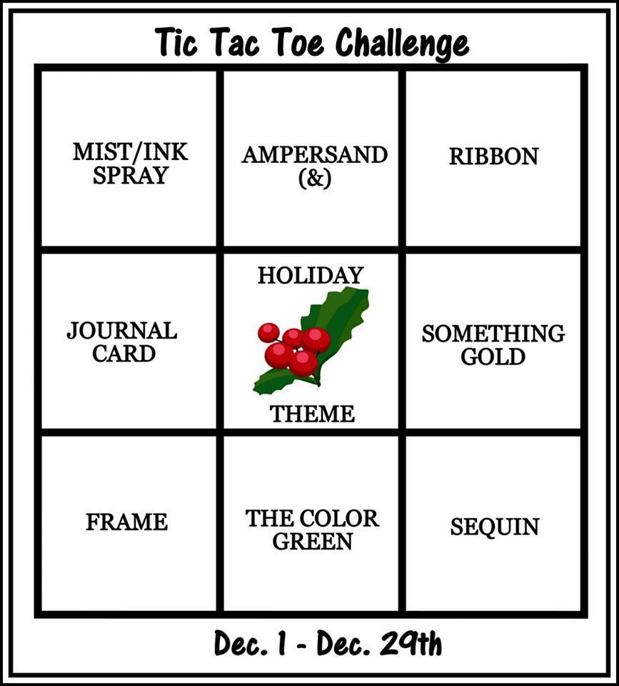 Scrap Our Stash Challenge: December Tic Tac Toe Challenge