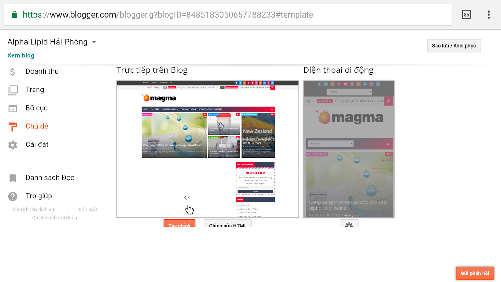 Cách khắc phục lỗi loading widget blogger? | Diễn đàn Designer Việt Nam