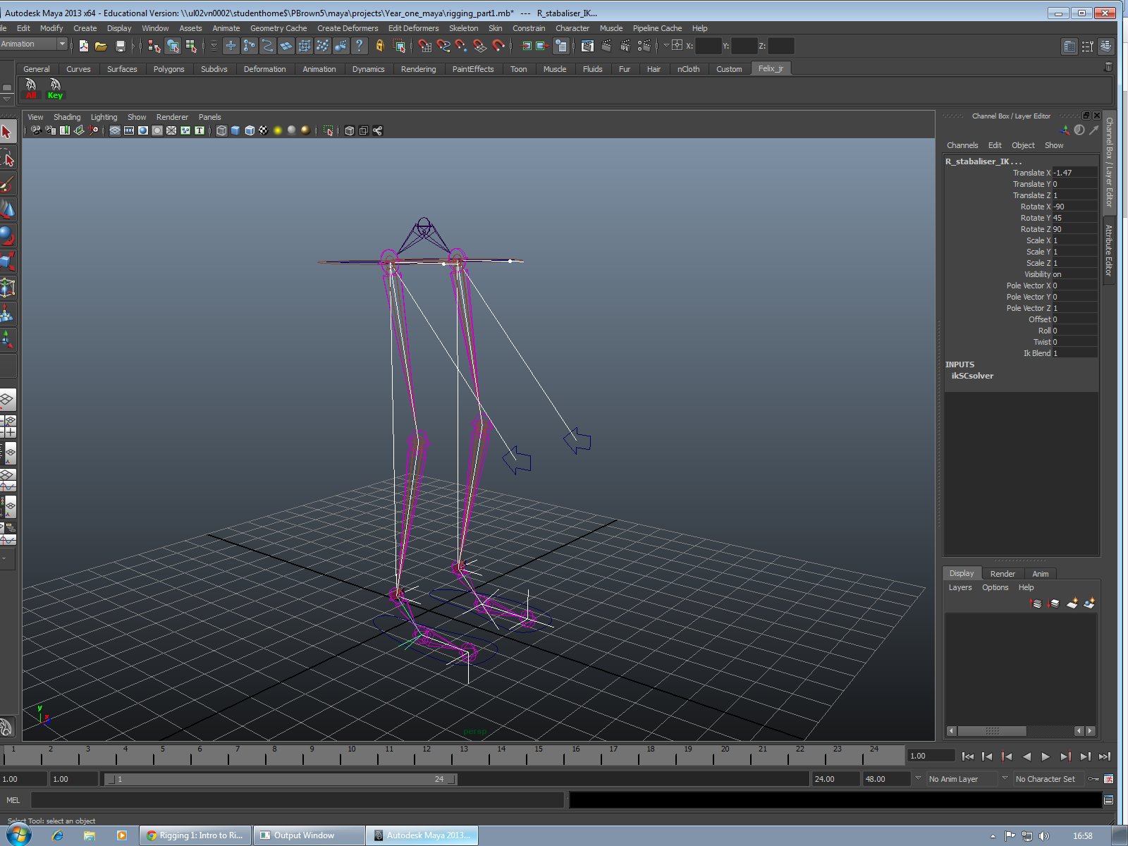 Peta-gaye Brown : Maya: Rigging part 1