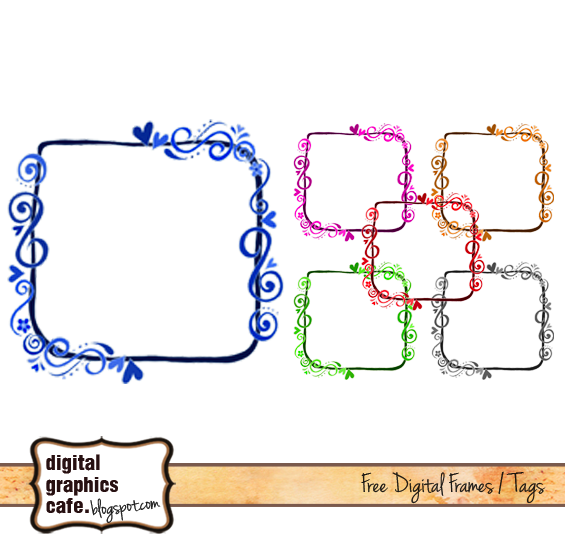 Digital frame free graphics for scrpbooking