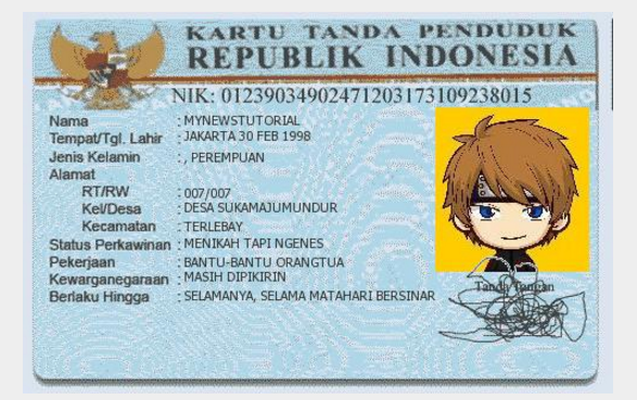 Cara Membuat Fake KTP Generator dan Unik - Mynewstutorial