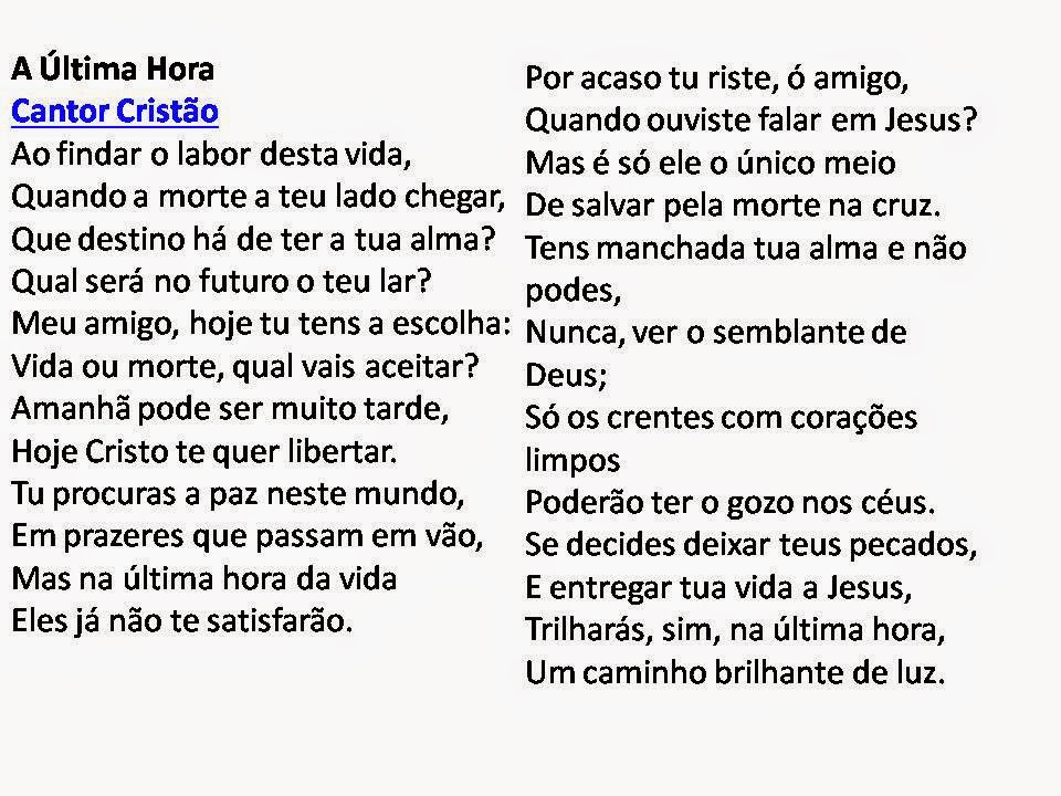 A vida nova que se renova: História do hino : A última hora ( final ...