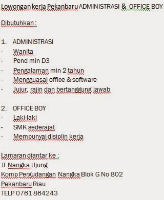 Lowongan Kerja Terbaru: Lowongan Kerja Ob