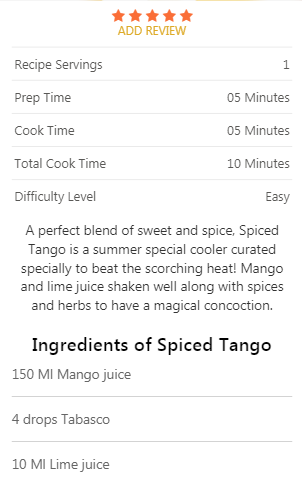 Spiced Tango Recipe - Kinds - Food Sorts
